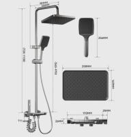 China Mocee Model NO 4326 Multifunction Aluminum Shower Panel System with Waterfall Outlet & Storage Shelf for sale