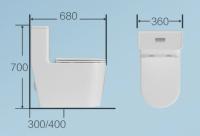 China Mocee YT-298 One Piece Toilet with Turbo Waterfall Flush & Anti-Bacterial Glaze for sale
