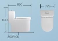 China Mocee YT-297 One Piece Toilet with Turbo Waterfall Flush & Anti-Bacterial Glaze for sale