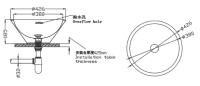China Mocee KG-L402 Commercial Stainless Steel Countertop Basin 304/316 Stainless Steel Wash Basin for sale