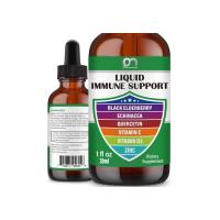 China Liquid Immune Support Supplement Drops 6-In-1 With Elderberry Echinacea Quercetin Vitamin C D3 & Zinc for sale