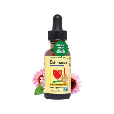 China Kids Echinacea Immune Booster Herbal Supplement drops Natural Orange Flavor for sale