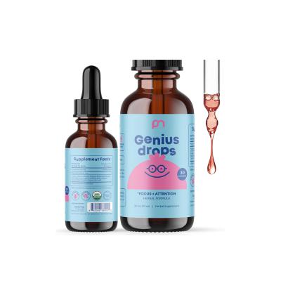China Genius Drops Focus Attention Herbal Formula with Ginkgo, Rhodiola & Gotu Kola for sale