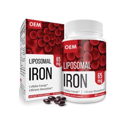 China bulk Liposomal Iron Oral Supplements 65mg 60 Softgels for sale