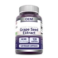 China Grape Seed Extract Supplement 120 Capsules Antioxidant Vegan Non-GMO for sale