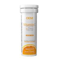 China 60-Count Vegan Vitamin C Effervescent Tablets with Zinc for Immune Support for sale