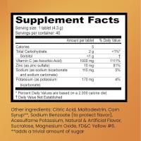 China 60-Count Vegan Vitamin C Effervescent Tablets with Zinc for Immune Support for sale