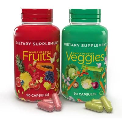 China Plant Based Whole Produce Fruits and Veggies Nutritional Supplements for Private Label Nutraceutical Capsules for sale