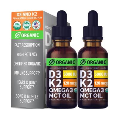 China Organic Vitamin D3 K2 and Omega-3 MCT Oil Nutritional Capsules Dietary Supplement in 60 Capsules for sale