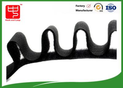 China 20mm Black Hook And Loop Tape Self Adhesive Silk Printing Logo for sale