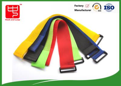 China Custom Logo Printing Loop And Hook Straps Yellow Color Use For Clearing Mess for sale