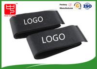 China Custom printed black touch tape  fastener straps 460 * 50 mm for sale