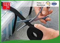 China gripping hook & loop cable ties in black , Silk printing for sale