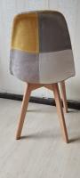 China Smell Free Nordic Dining Chair , Beech Wood And Fabric Dining Chairs for sale