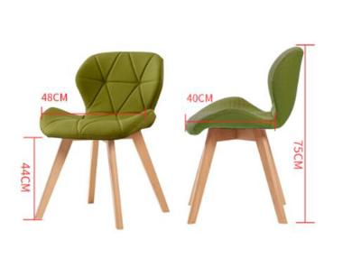 China Slip Resistant Beech Dining Chair , Multi Coloured Fabric Dining Chairs for sale