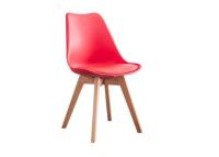 China Non Toxic Beech Wood Chairs , Red Dining Chair Easy To Keep Clean for sale