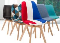 China Custom Beech Contemporary Dining Room Chairs , Eames Style Chair With Padded Seat for sale
