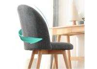 China Softly Curved Grey Eames Dining Chair , Contemporary Wood Dining Chairs for sale