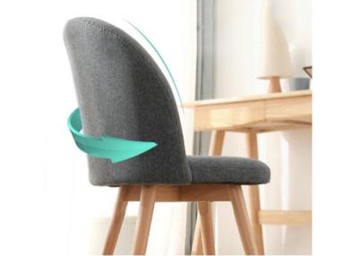 China Softly Curved Grey Eames Dining Chair , Contemporary Wood Dining Chairs for sale