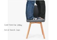 China Nordic Simplicity Beech Dining Chairs , Eames Upholstered Shell Chair for sale