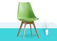 China 44cm Sitting Height PU Dining Chair Ergonomics Beech Wood Restaurant Chair for sale