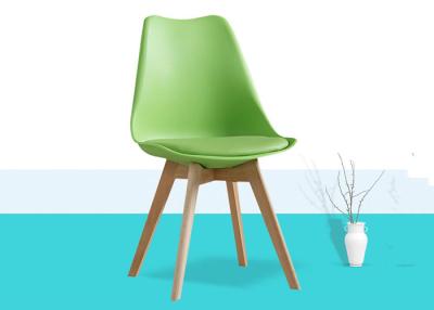 China 44cm Sitting Height PU Dining Chair Ergonomics Beech Wood Restaurant Chair for sale