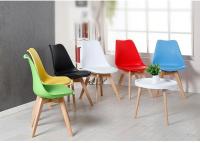 China Ergonomic Wooden Legs PU Dining Chair for sale