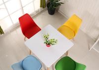 China Linen Husk Genuine PU Dining Chair With Curved Backrest Design for sale
