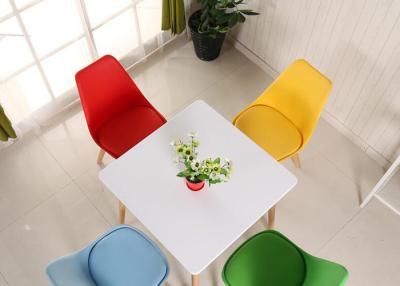 China Linen Husk Genuine PU Dining Chair With Curved Backrest Design for sale