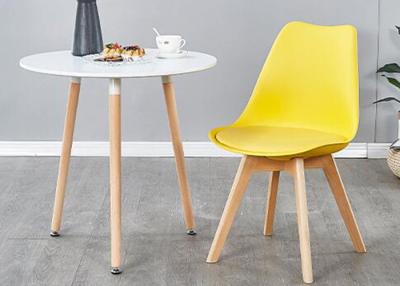 China Beech PU Leather Upholstered Dining Chair 260kg Load Weight for sale