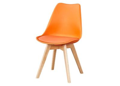 China Beech Wooden PU Leather Dining Chair Strong Air Permeability for sale