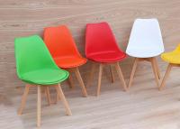 China Ergonomic Height Beech Wood Chair , High Back Leather Dining Chairs for sale