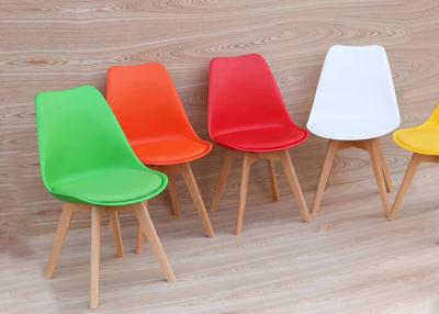China Ergonomic Height Beech Wood Chair , High Back Leather Dining Chairs for sale