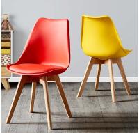 China Nordic Wooden Leg Dining Chair Modern Tulip Chair Wear Resistant for sale