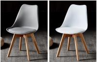 China Beech Wooden Leg Dining Chair , Solid Wood Dining Room Chairs for sale