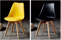 China Gentle Curved Wood Dining Chairs With Upholstered Seats Corrosion Resistant for sale