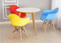 China Versatile Accent Ergonomic Dining Room Chairs , Plastic Chairs With Wooden Legs for sale