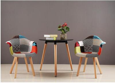 China Fabric Armrest Patchwork Dining Chair for sale
