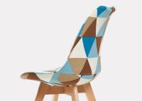 China Anti Erosion Patchwork Dining Chair With Soft Fabric Cover for sale