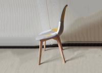 China beech Wire Velvet And Wood Dining Chairs With Backrest Design for sale