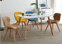 China Beech Mid Century Upholstered Dining Chair for sale