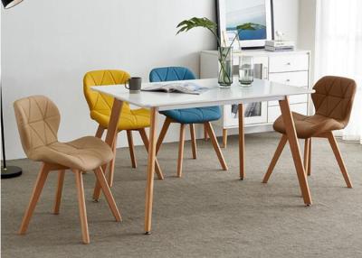 China Beech Mid Century Upholstered Dining Chair for sale