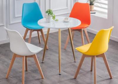 China Beech Modern Restaurant Chairs , Waterproof PP Seat Modern Wood Chair for sale