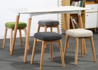 China Beech Wood Legs Modern Dressing Stool , Fabric Dressing Table Stool for sale
