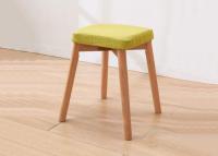 China Beech Wood Makeup Vanity Stool for sale