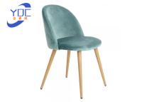 China Restaurant Dining Modern Fabric Chair With Metal / Wooden Legs for sale