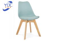China Luxury Suede Modern Wooden Low Back Tufted Dining Room Chairs for sale