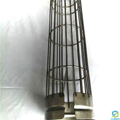 China Crimped Bottom Cap 250mm Stainless Steel Filter Cage for sale