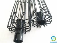 China 144mm Two Sections 8 Pleat Filter Cage Silicon Coating Mild Steel Bayonet Joint for sale