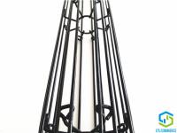 China Removable Top Cap 120mm Pleat Filter Cage Mild Steel for sale